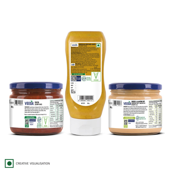 Salsa Dip (360g) | Cheese and Jalapeno Dip (300g) | American Mustard S ...