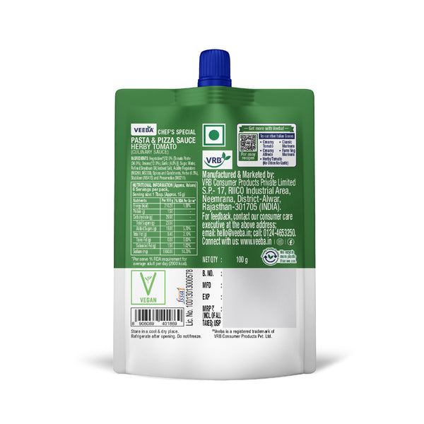 Veeba | Buy Chef's Special Pizza Pasta Sauce Online - 100 G