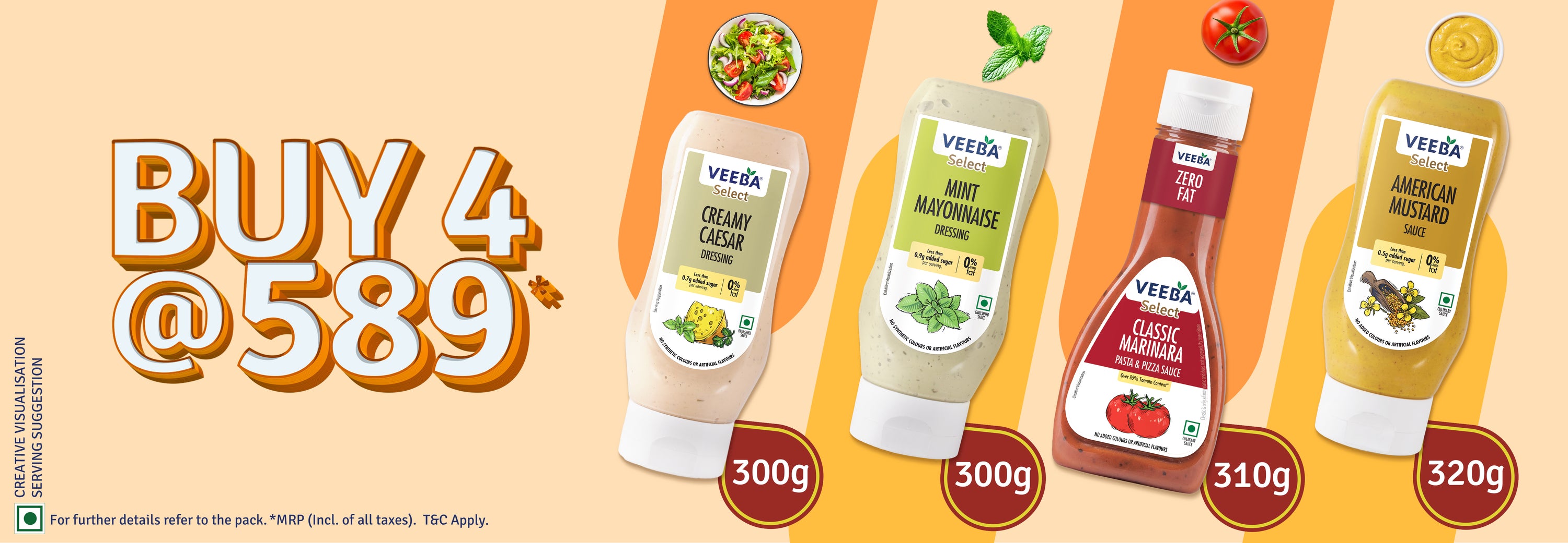 Buy 4 products at 589 – Veeba